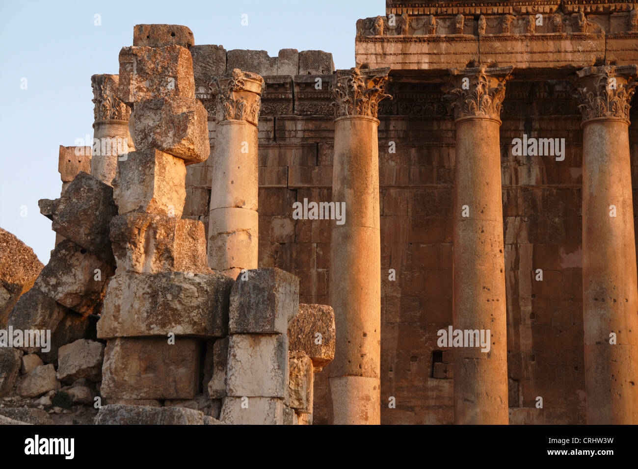 Bacchus temple, Lebanon, Baalbek Stock Photo - Alamy