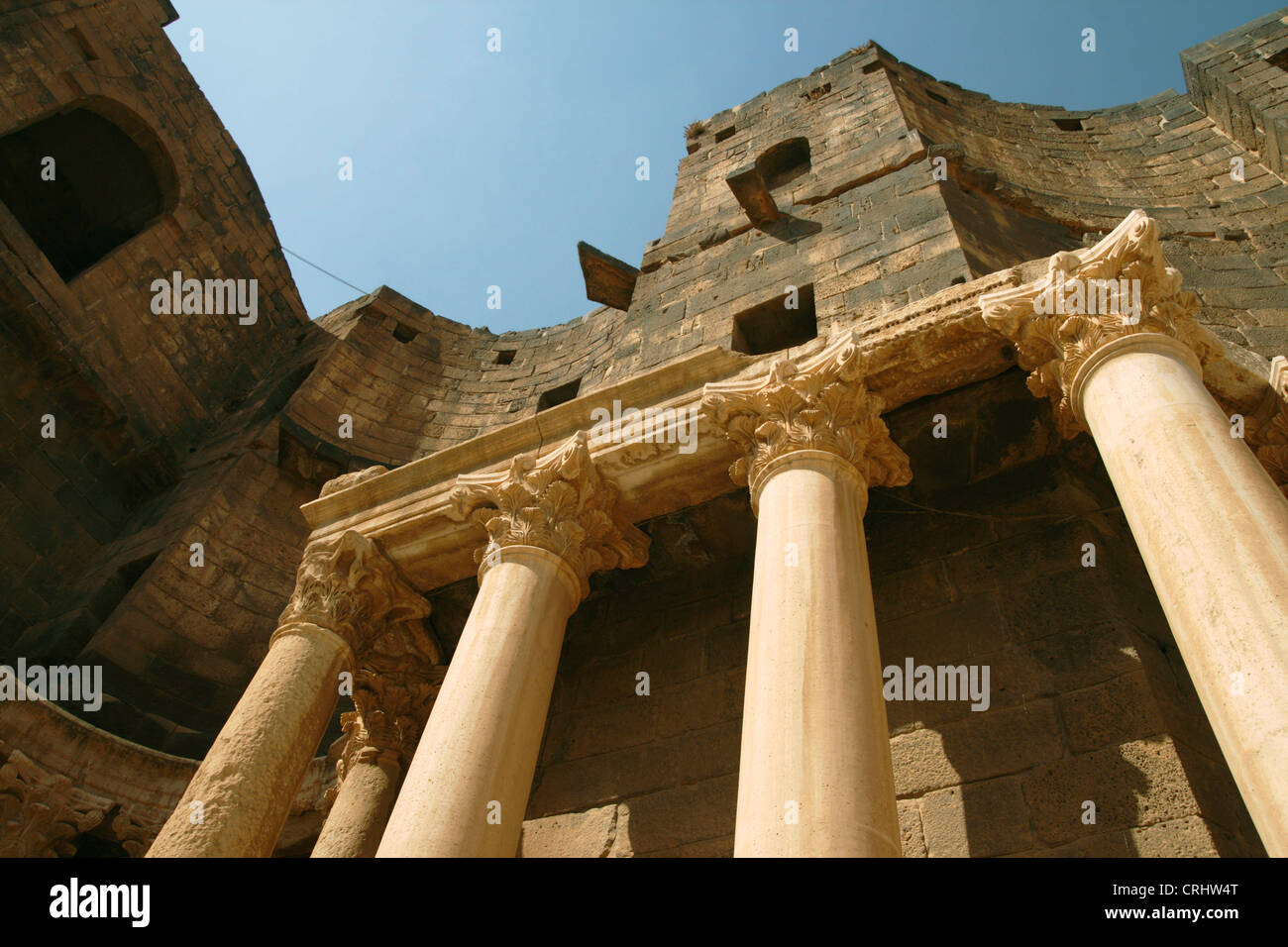 Roman theatre in Bosra, Syria Stock Photo - Alamy