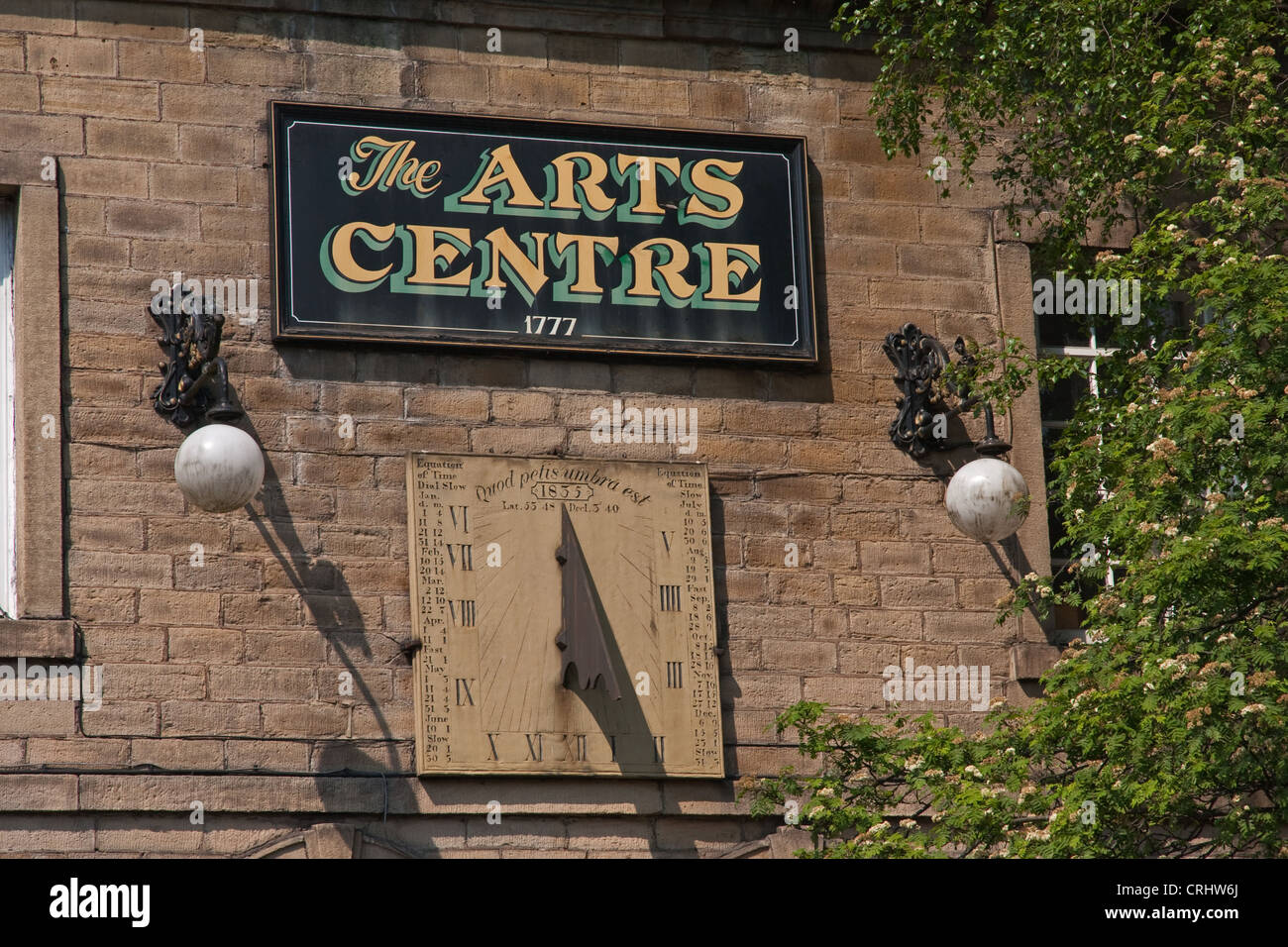 Sign over Arts Centre, Hebden Bridge Stock Photo - Alamy