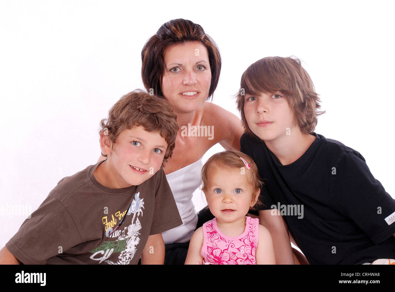 mother with three children Stock Photo - Alamy