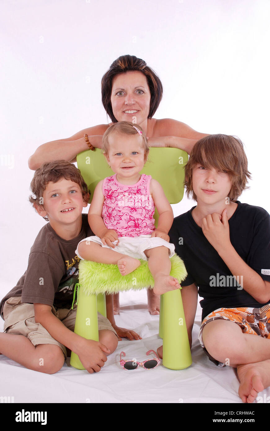 mother with three children Stock Photo - Alamy