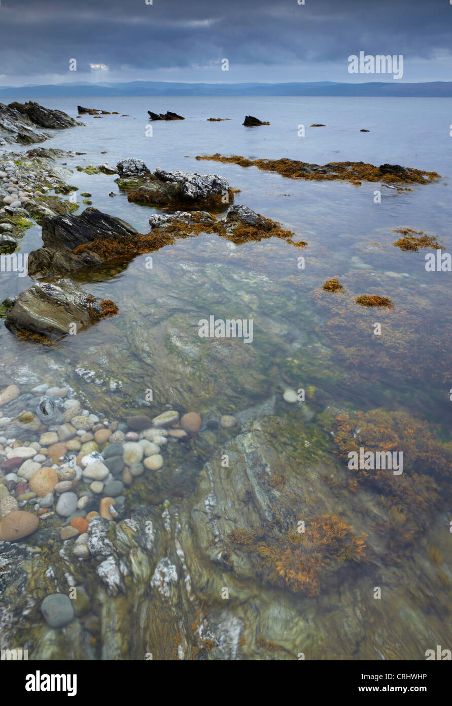 The west coast of the Isle of Arran, Scotland near Pirnmill pictured on ...