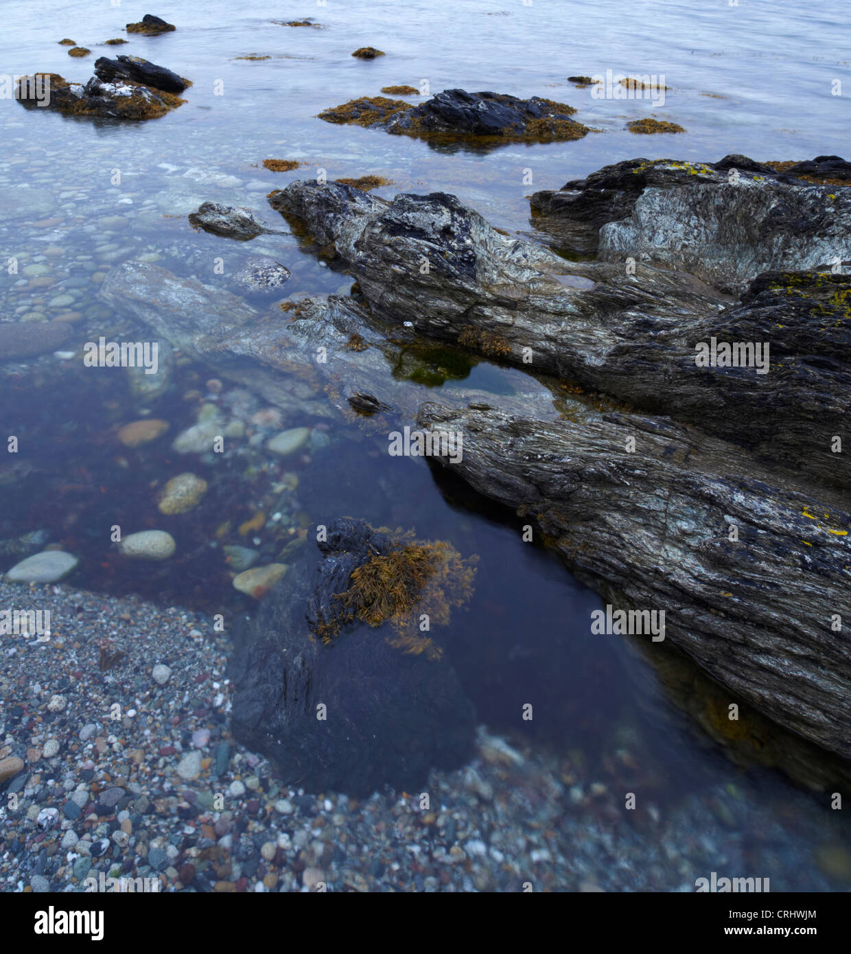 The west coast of the Isle of Arran, Scotland near Pirnmill pictured on ...