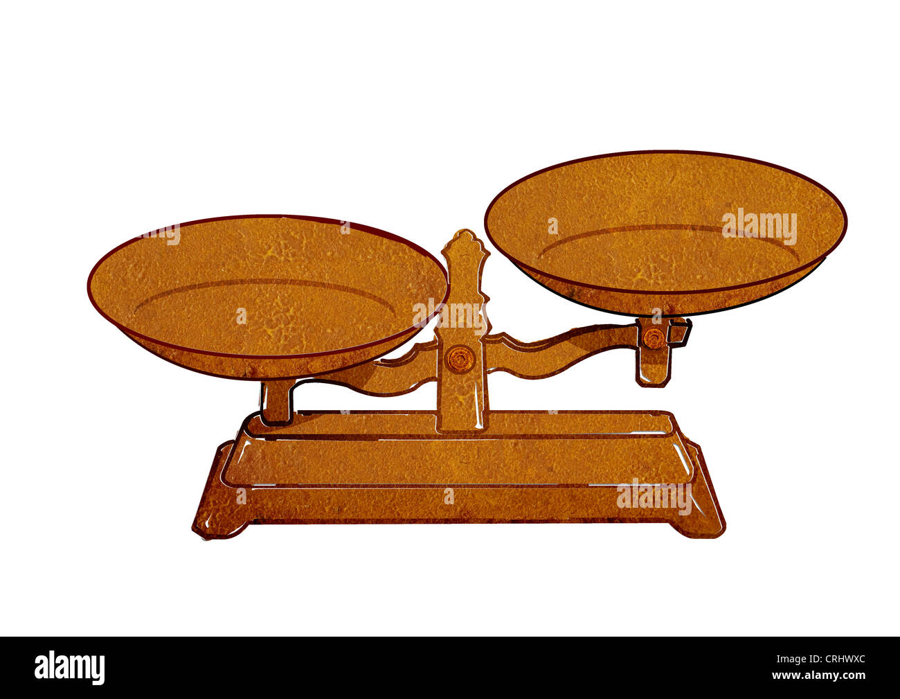 illustration of rusty empty scale Stock Photo - Alamy