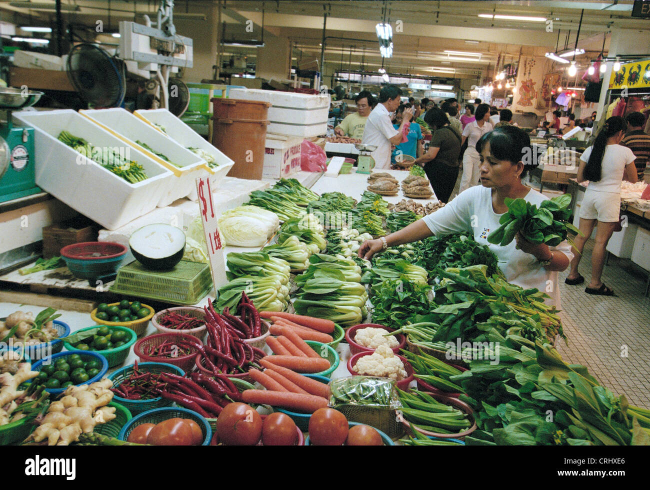 Gemuesestand on a Chinese farmer's market Stock Photo - Alamy