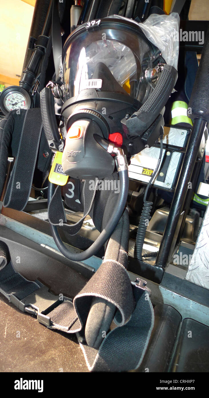 equipment of a fire engine, face mask, Germany Stock Photo - Alamy