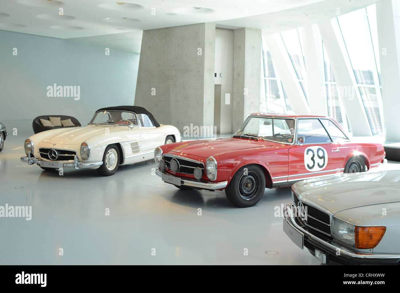Various Models of the SL series of Mercedes as exhibited in Mercedes ...