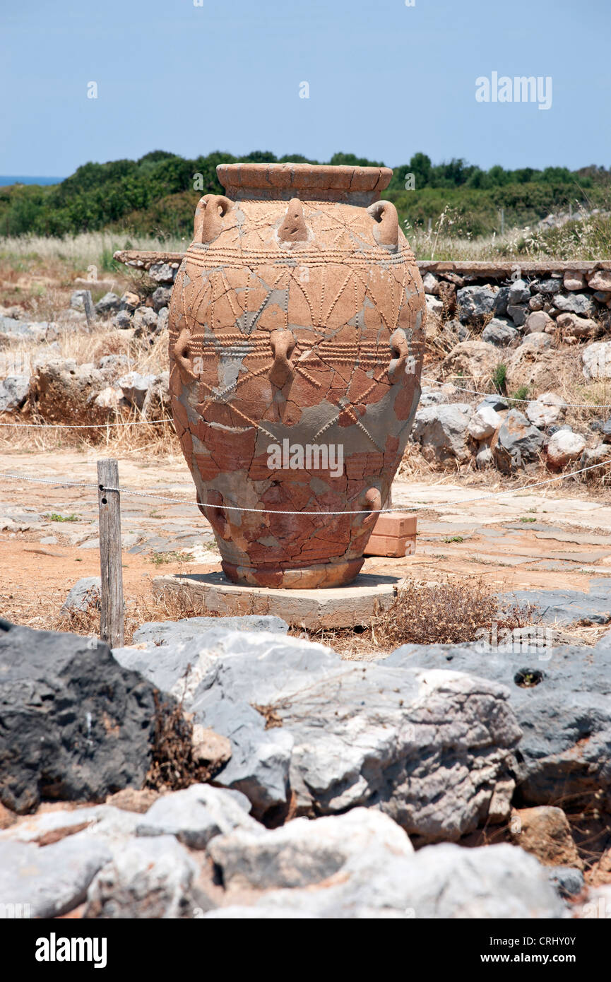 archeology Crete Greece Malia Stock Photo - Alamy