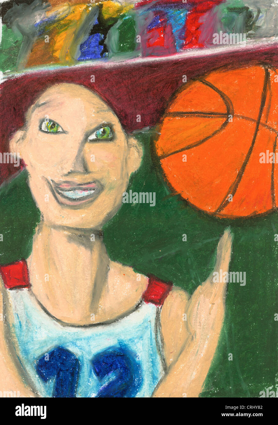 Happy basketball player Stock Photo - Alamy