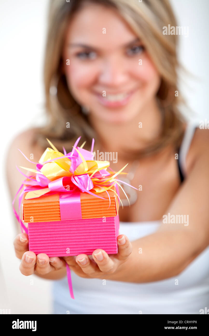 Handing out gift hi-res stock photography and images - Alamy