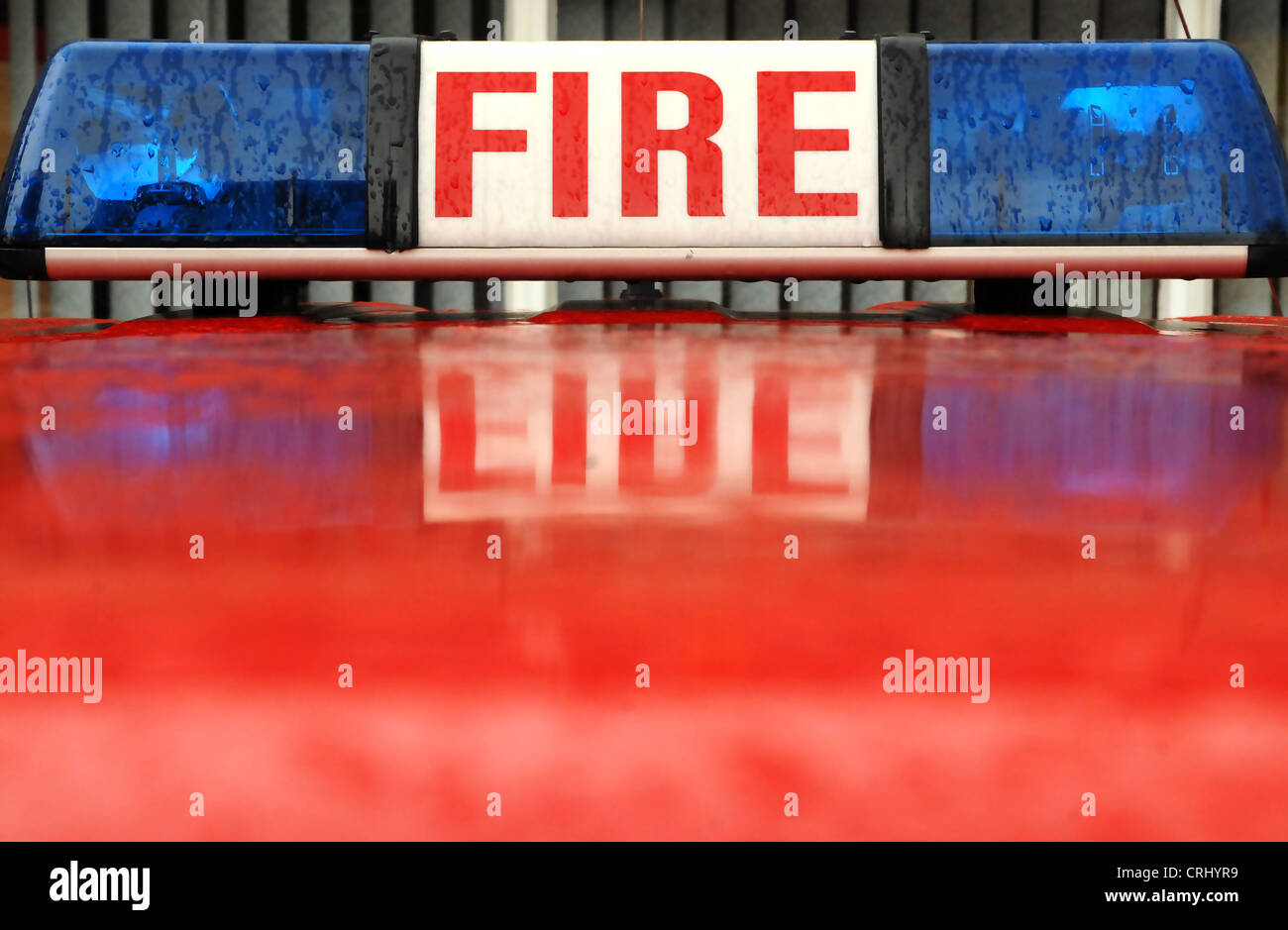The siren of a fire engine Stock Photo - Alamy