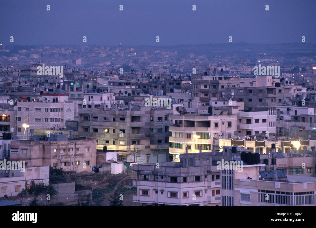 Gaza City at night Stock Photo - Alamy