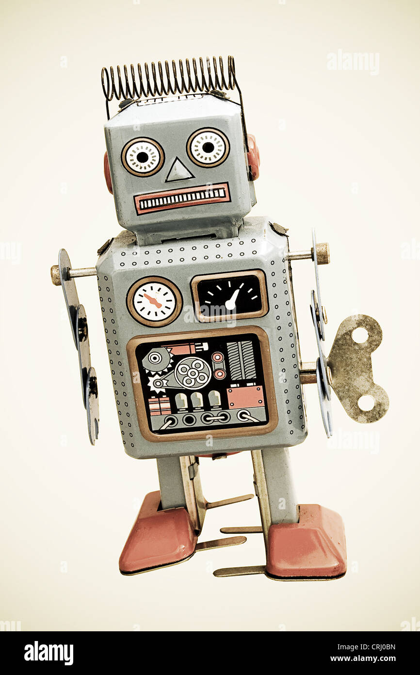 retro robot toy Stock Photo - Alamy
