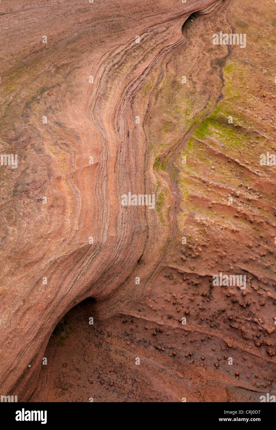 Shorline geological detail from Corrie, Isle of Arran, Scotland Stock ...