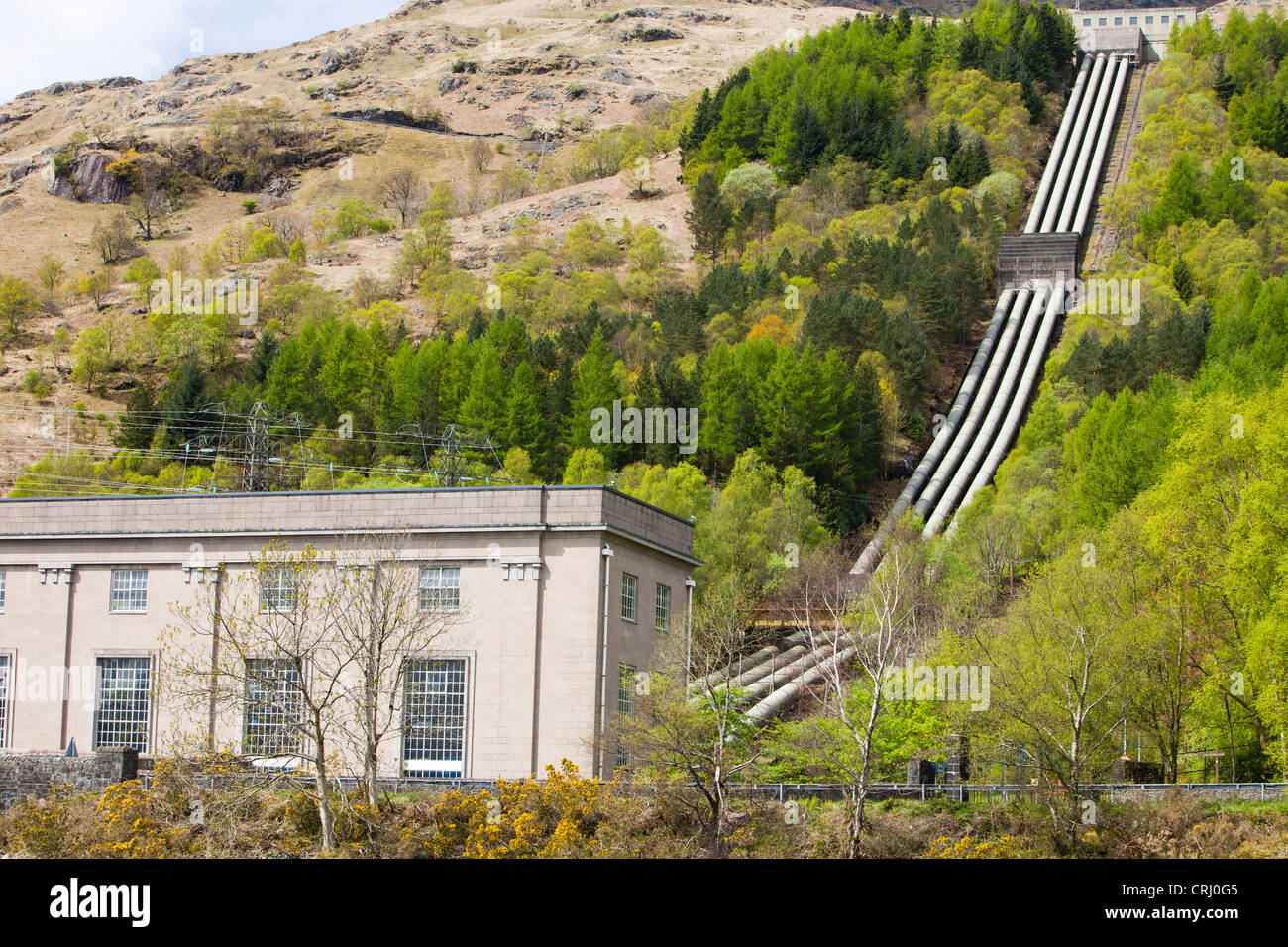 Sloy hydro power station on the shores of Loch Lomond, Scotland, UK ...