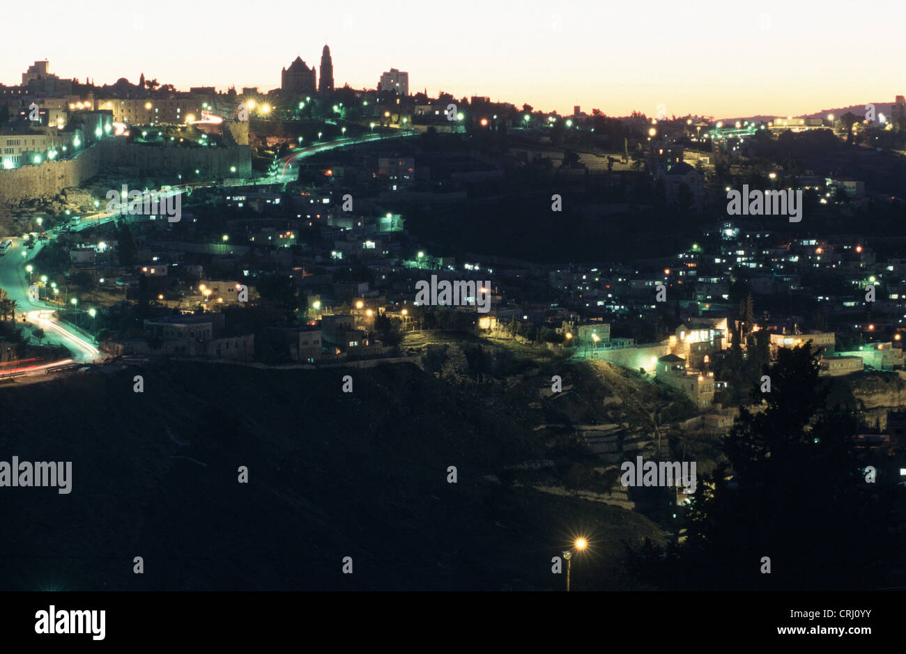 Jerusalem at night Stock Photo - Alamy