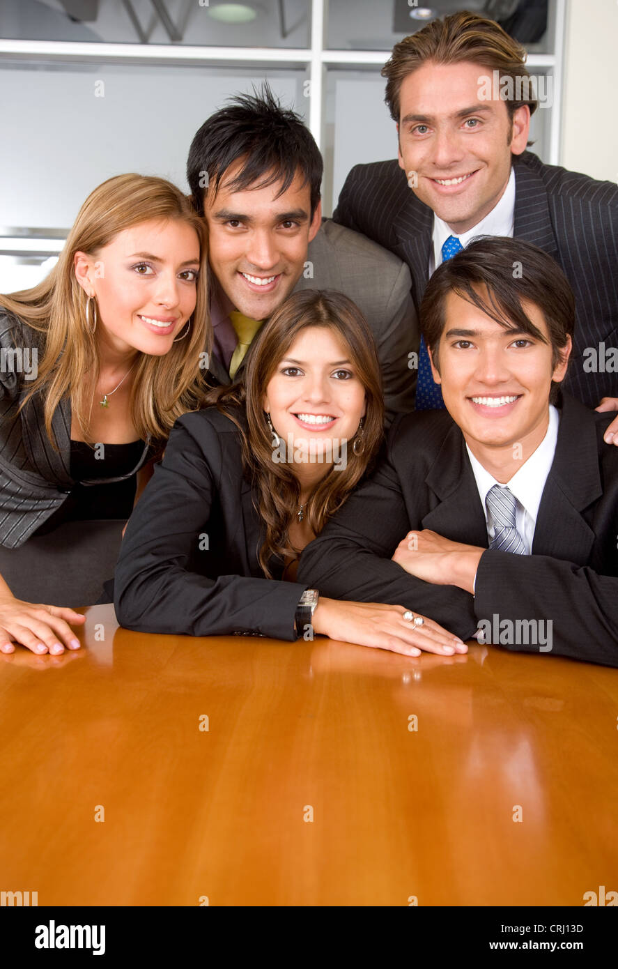 4 vertical format five 5 quintet group groups office offices hi-res ...