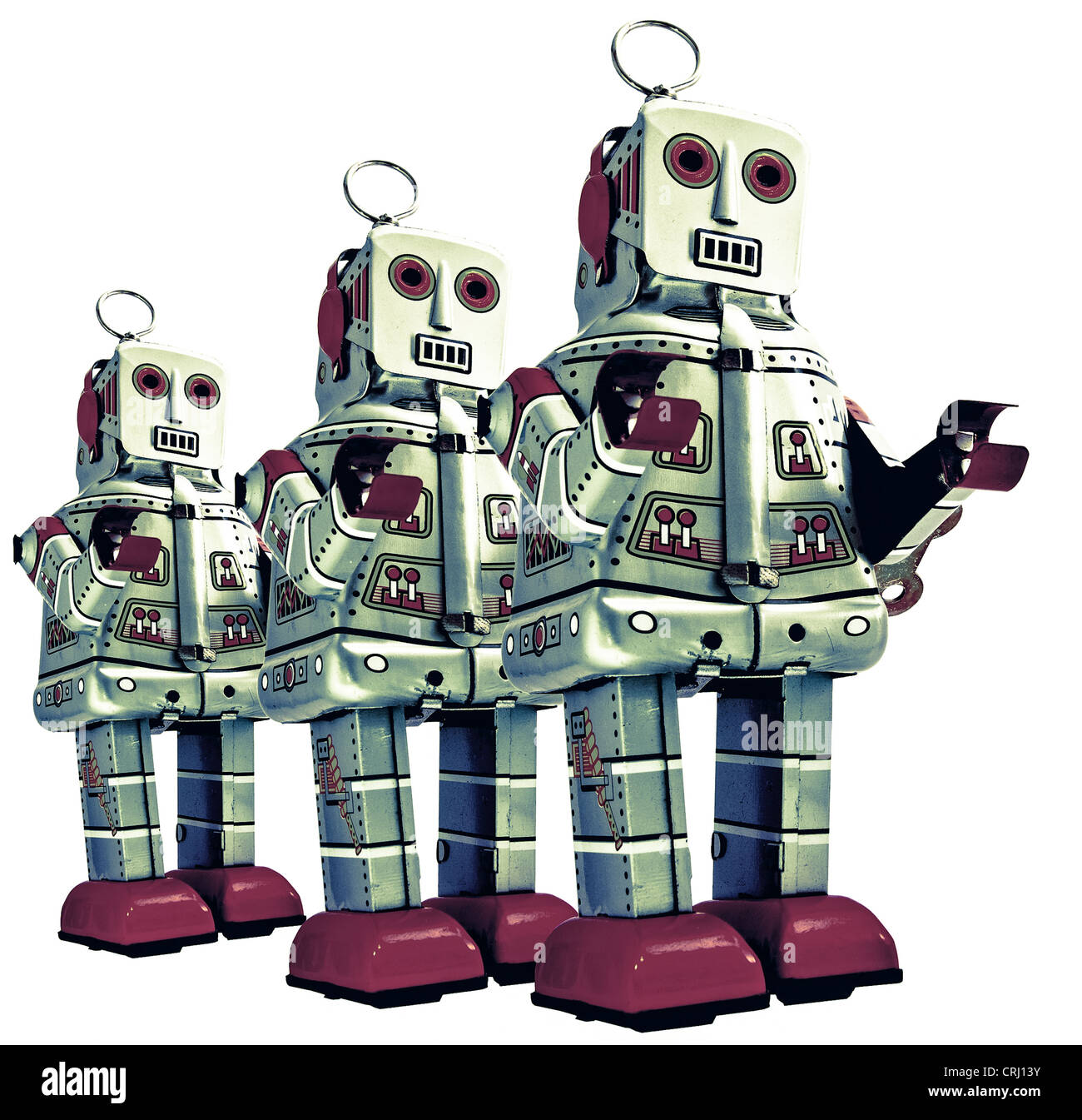 Man and robot hands Cut Out Stock Images & Pictures - Alamy