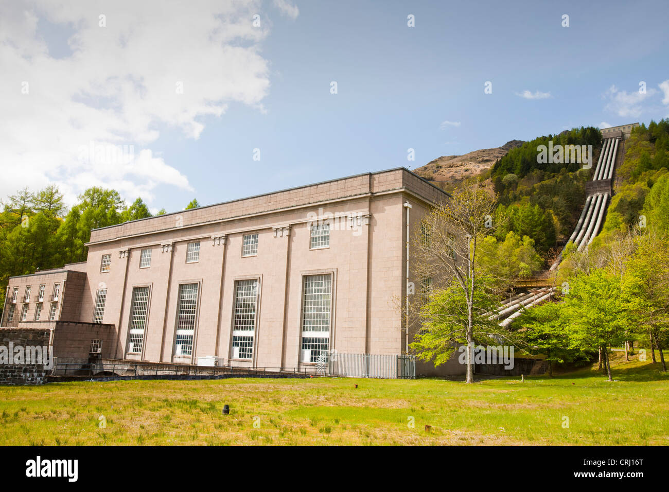 Sloy hydro power station on the shores of Loch Lomond, Scotland, UK ...