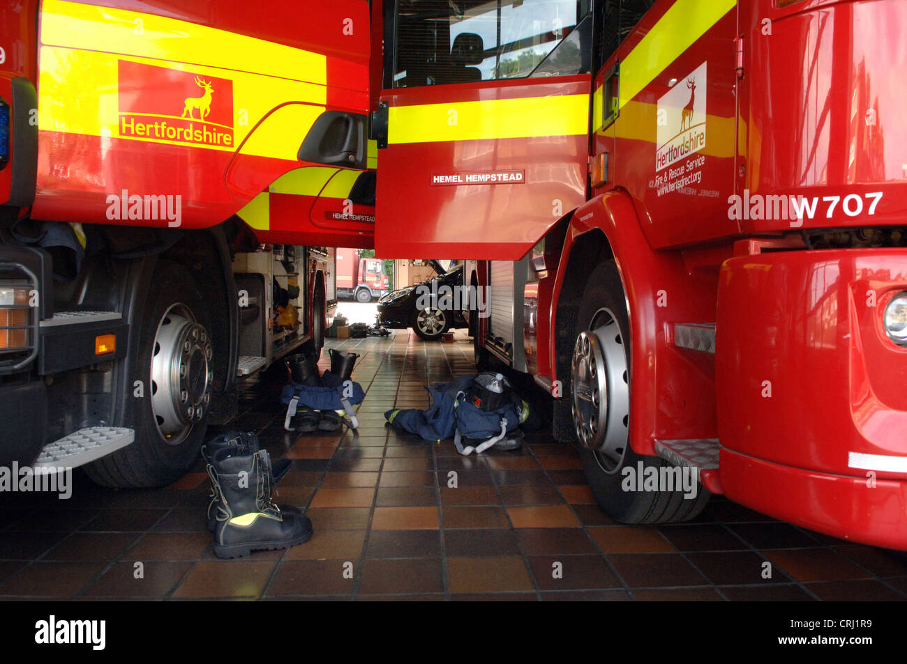 Fire engines in fire station hi-res stock photography and images - Alamy