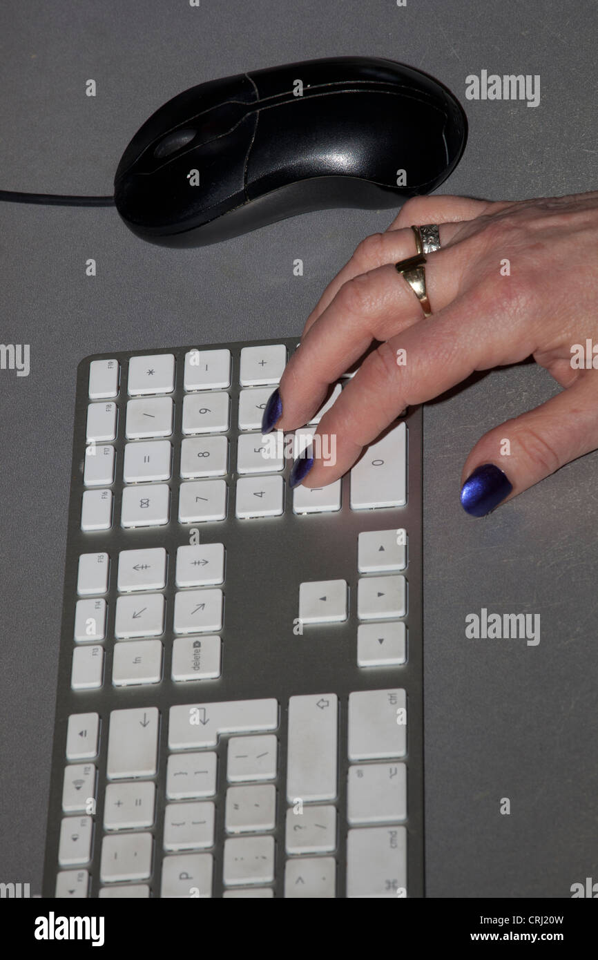 hands on computing Stock Photo - Alamy