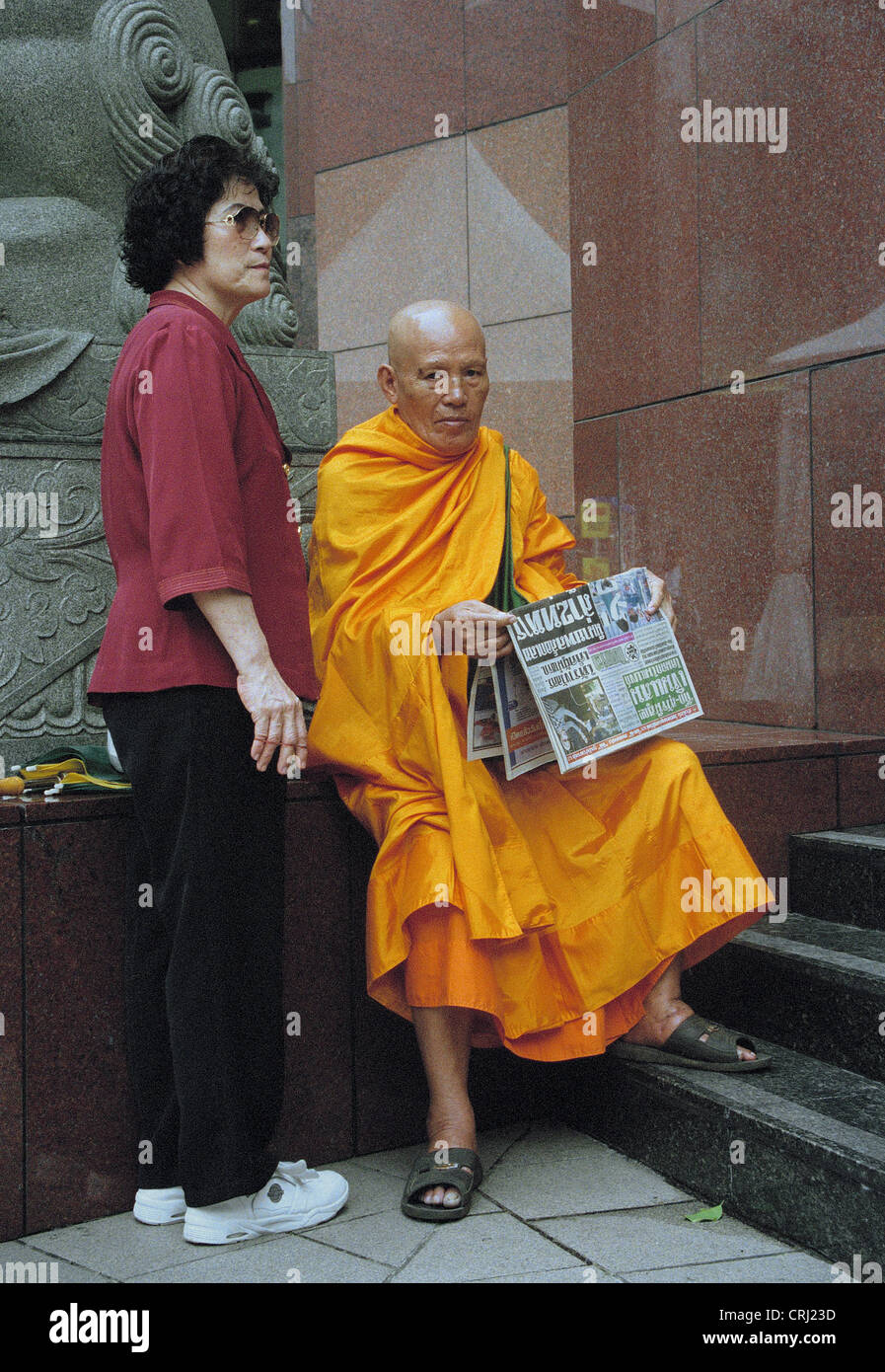 Monk and woman hi-res stock photography and images - Alamy