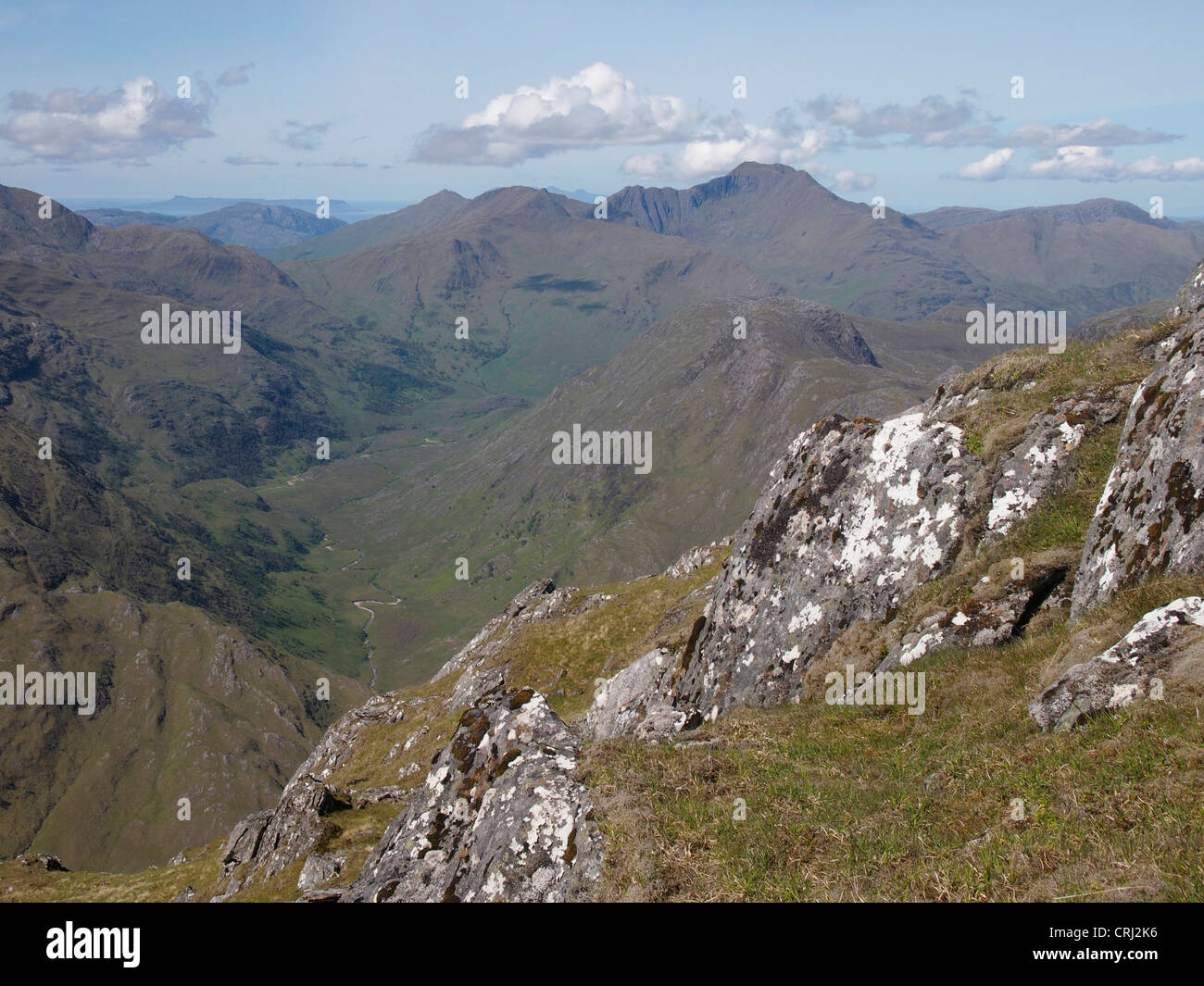 Ladhar Bheinn from Sgurr nan Eugallt, Knoydart, Scotland Stock Photo ...