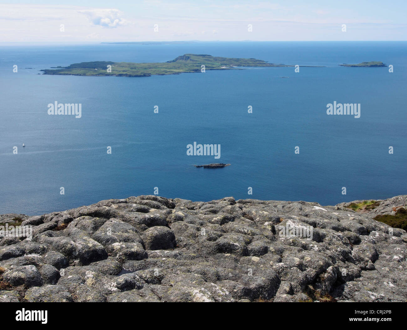 Isle of Muck from An Sgurr, Eigg, Scotland Stock Photo - Alamy