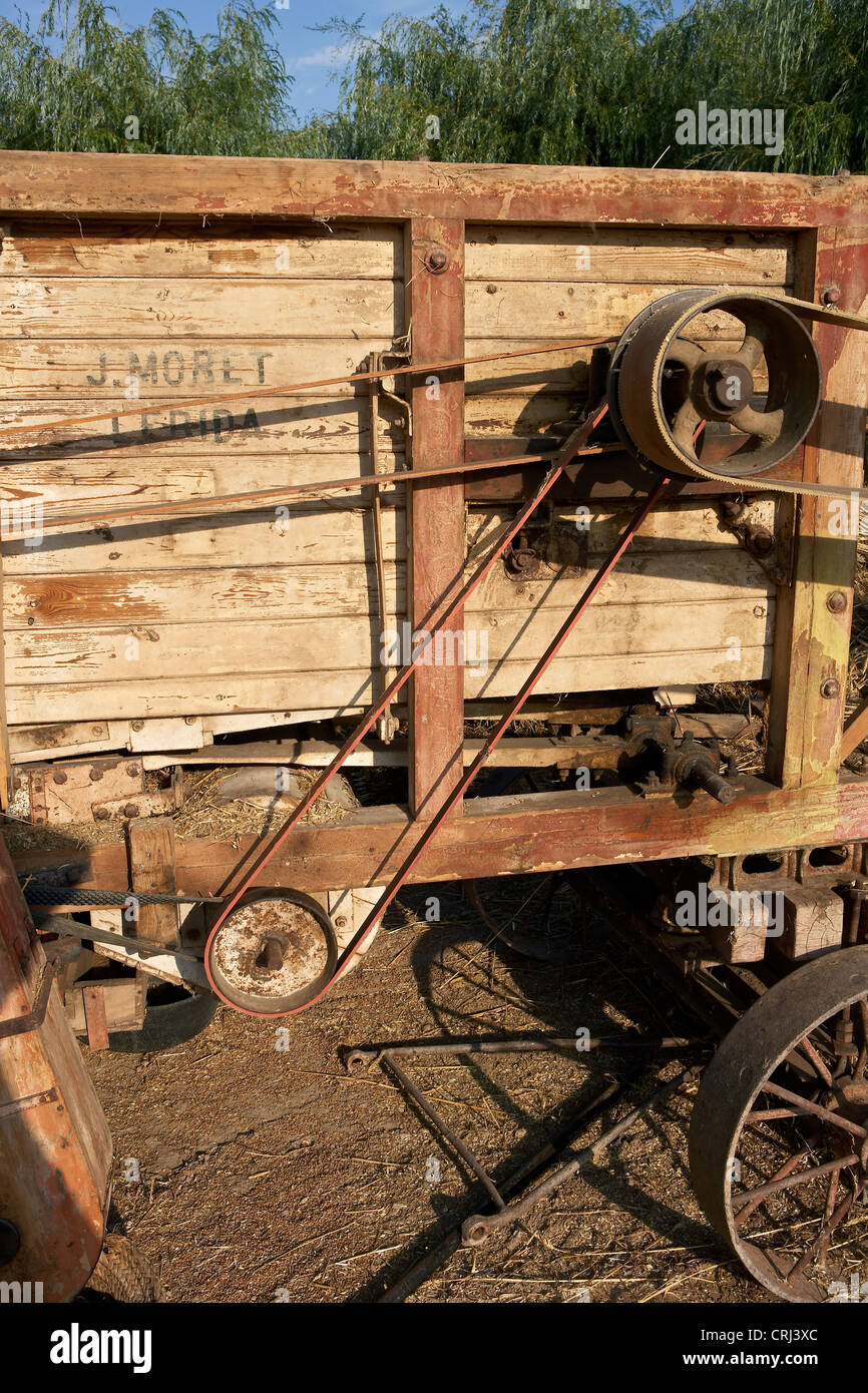 Antique combine harvester Stock Photo - Alamy