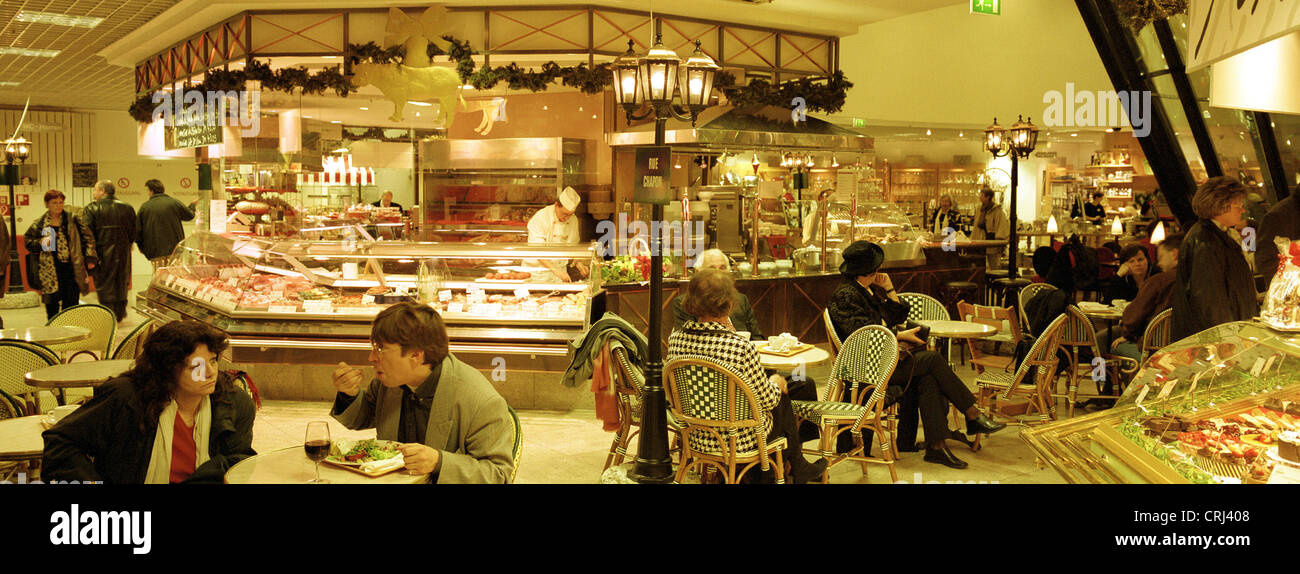 Delicatessen section of the department store Galeries Lafayette Stock ...