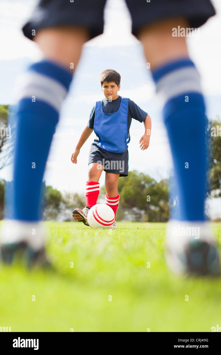 Young Boys Playing Soccer
