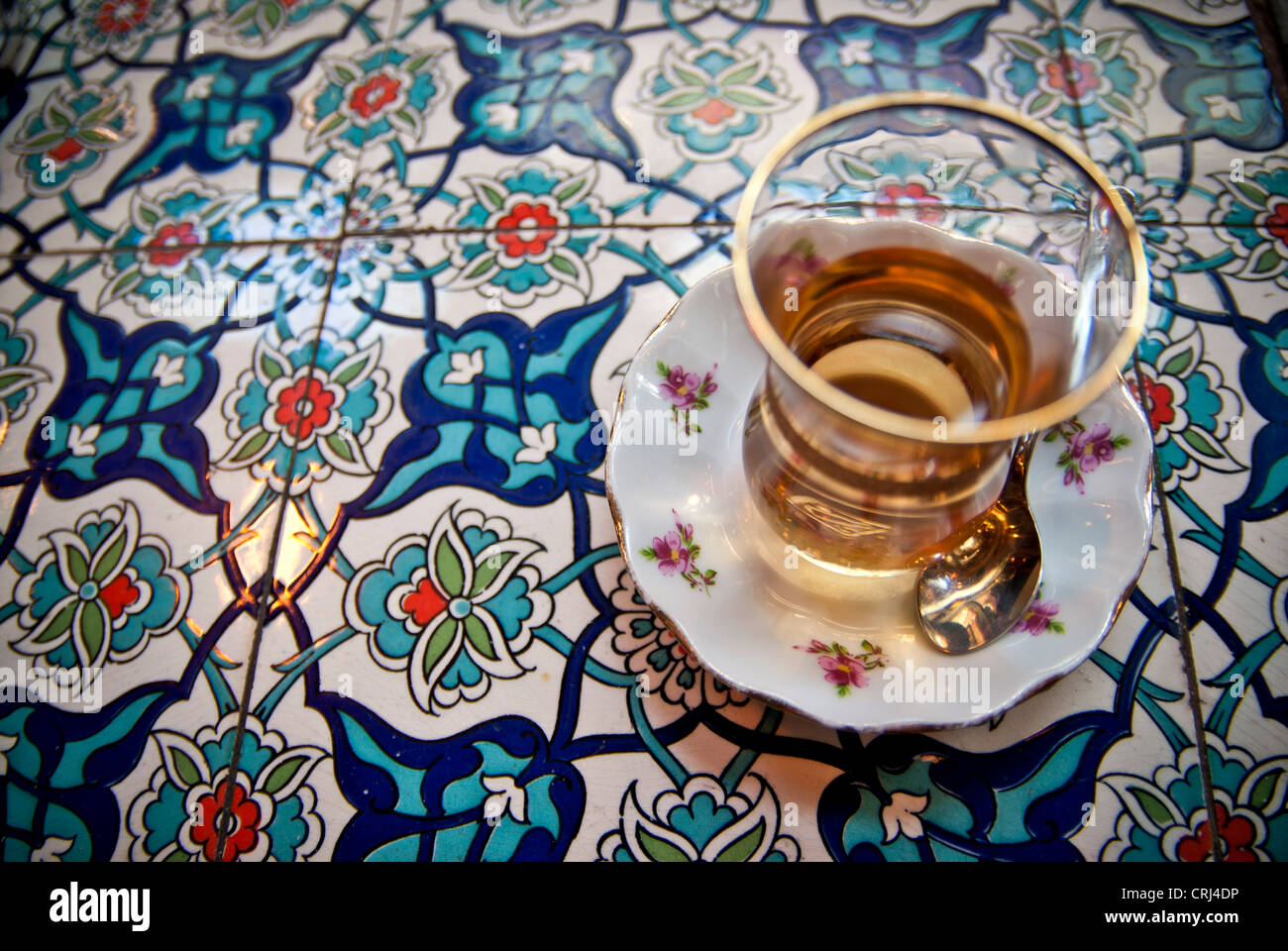 Turkish tea, Istanbul, Turkey Stock Photo - Alamy