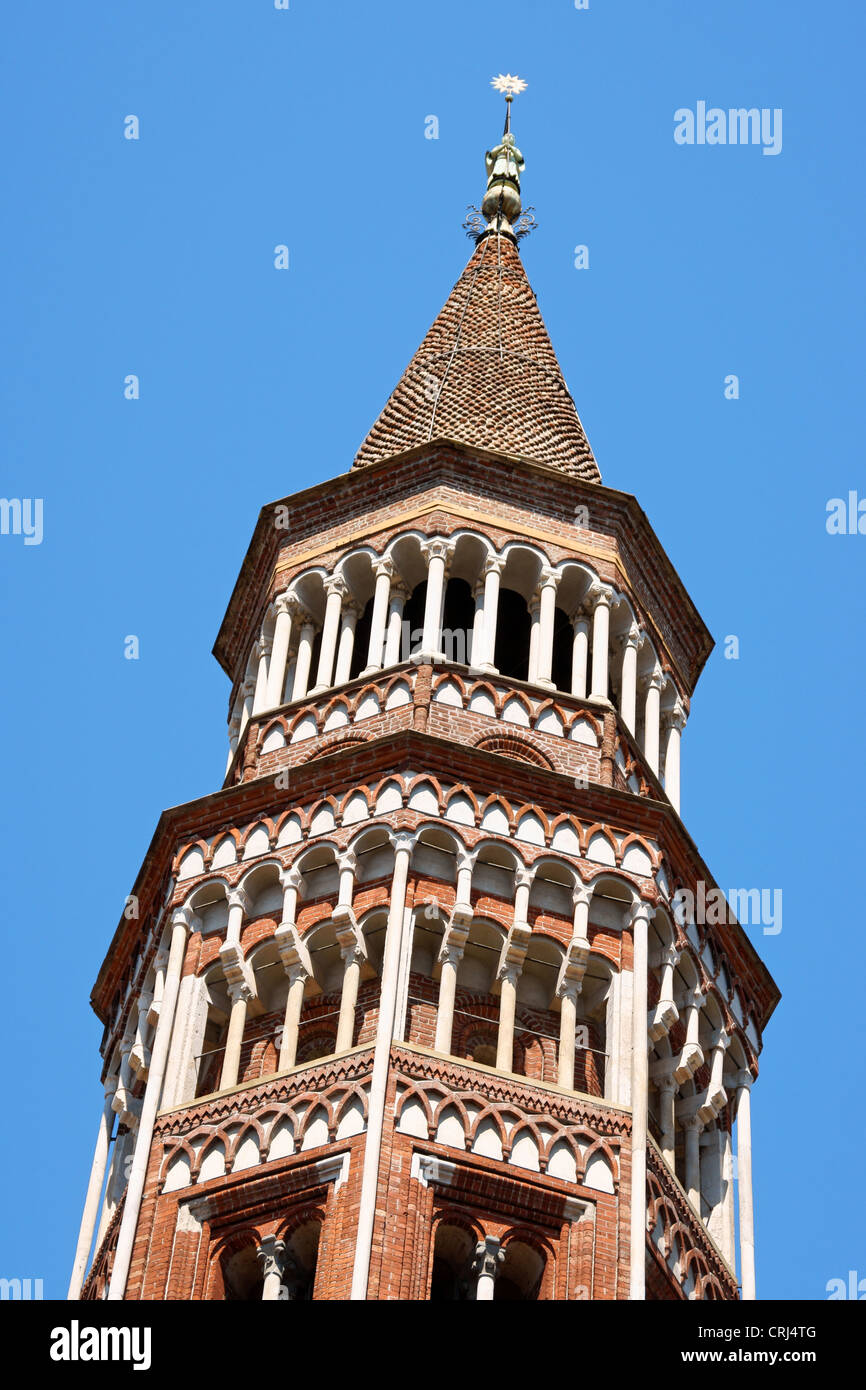 Detail of the gothic octagonal bell tower of Saint Gotthard of ...