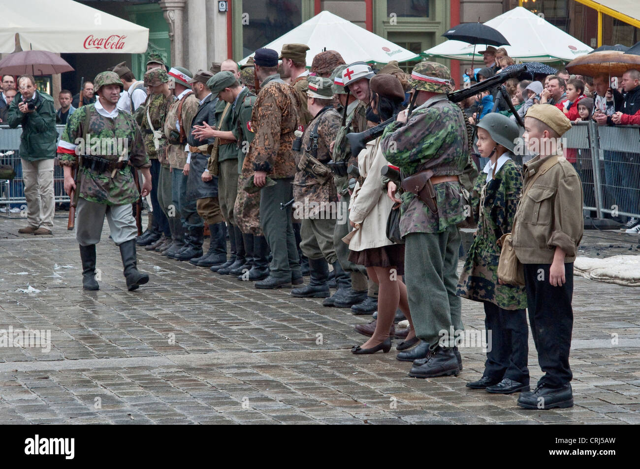 Home Army soldiers at 1944 Warsaw Uprising re-enactment at Rynek ...