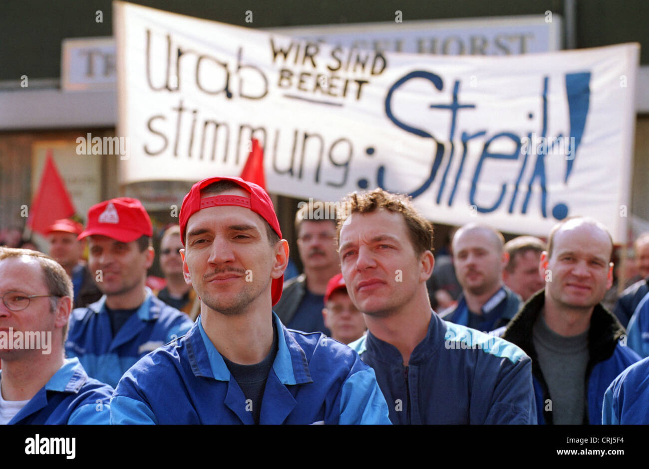 Berlin, warning strike, IG Metall Stock Photo - Alamy