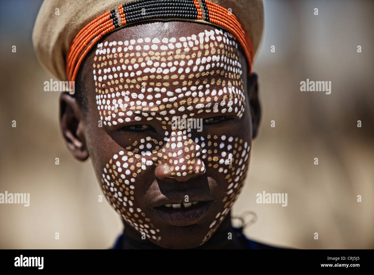 Traditional dotted face Stock Photo - Alamy