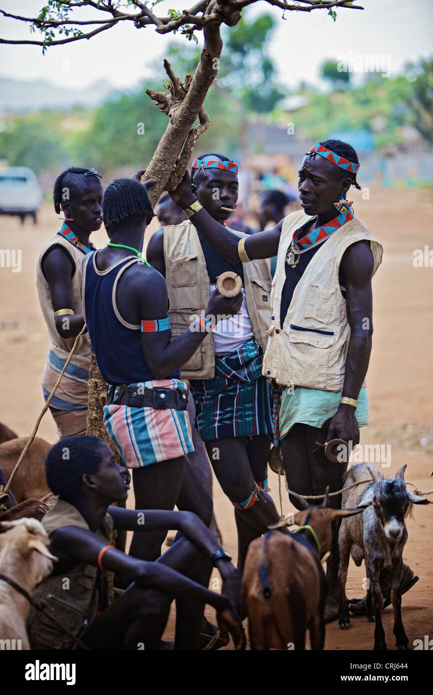 Group of tribal men talking together Stock Photo - Alamy