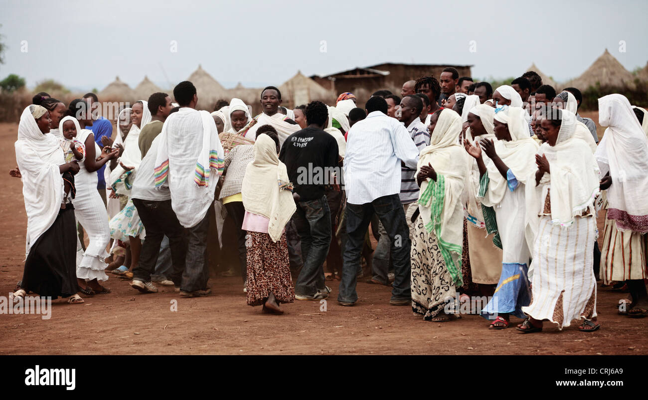 Group of people dancing during a religious festival Stock Photo - Alamy