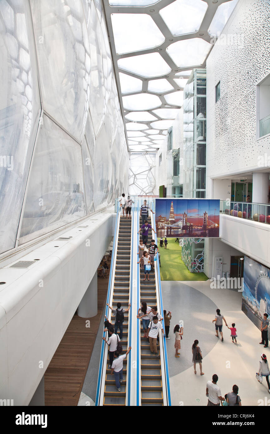 Beijing National Aquatics Center , 'Water Cube', interior Stock Photo ...