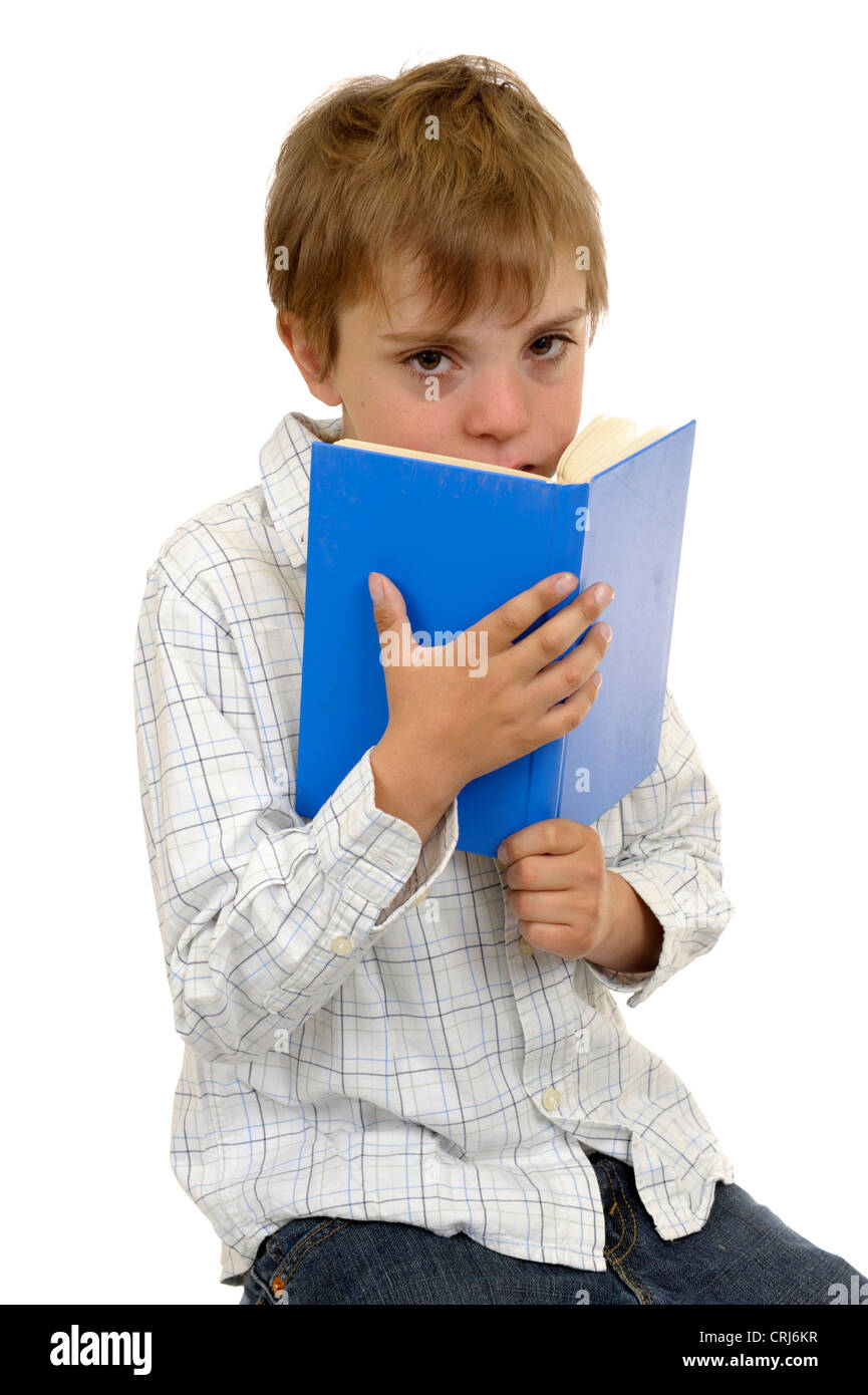 boy reading a book Stock Photo - Alamy