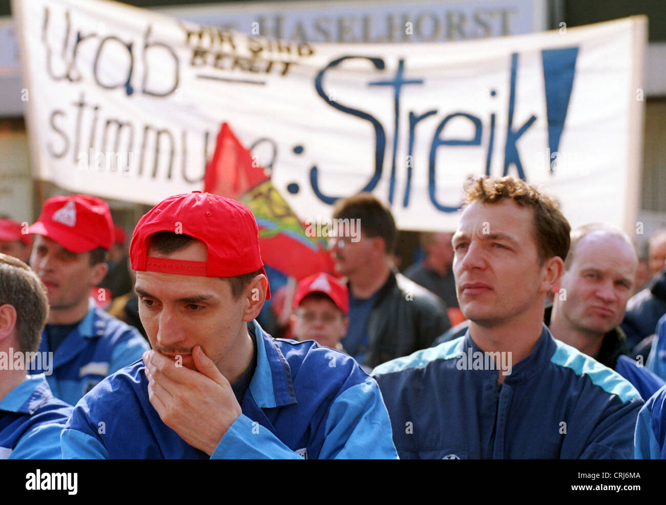 Berlin, warning strike, IG Metall Stock Photo - Alamy