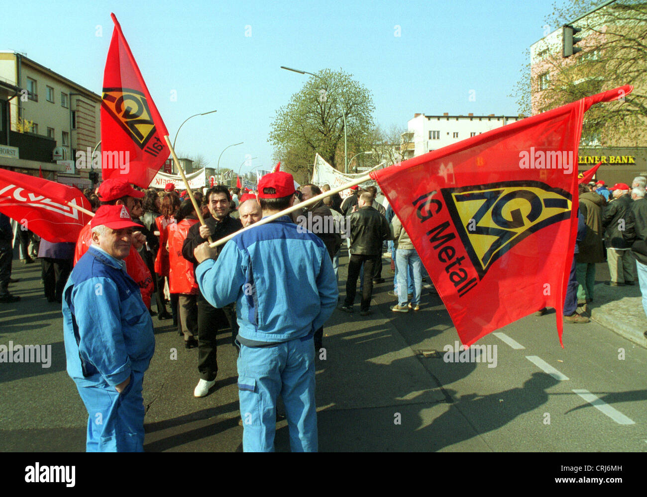 Berlin, warning strike, IG Metall Stock Photo - Alamy