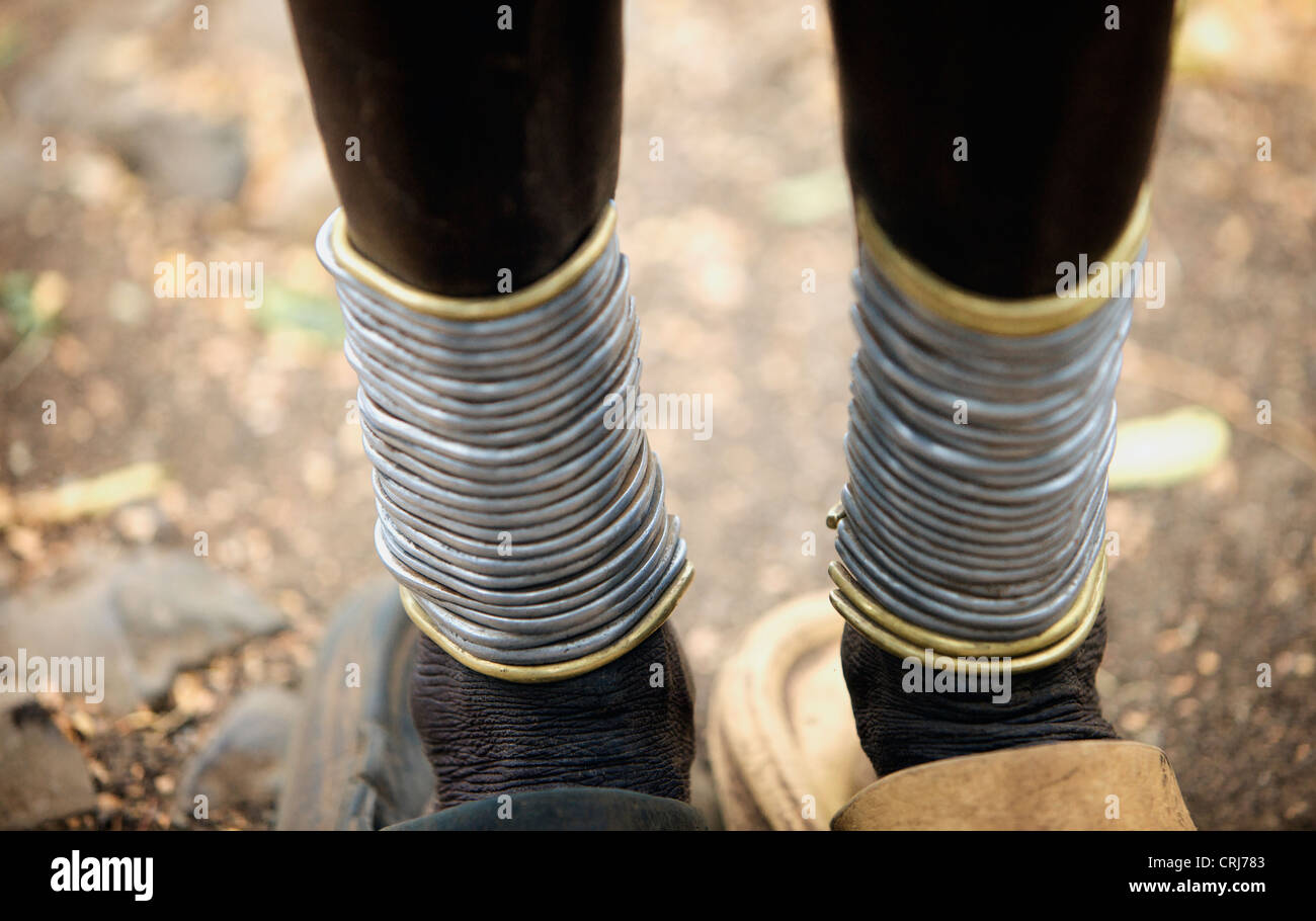 Traditional metal anklets Stock Photo - Alamy