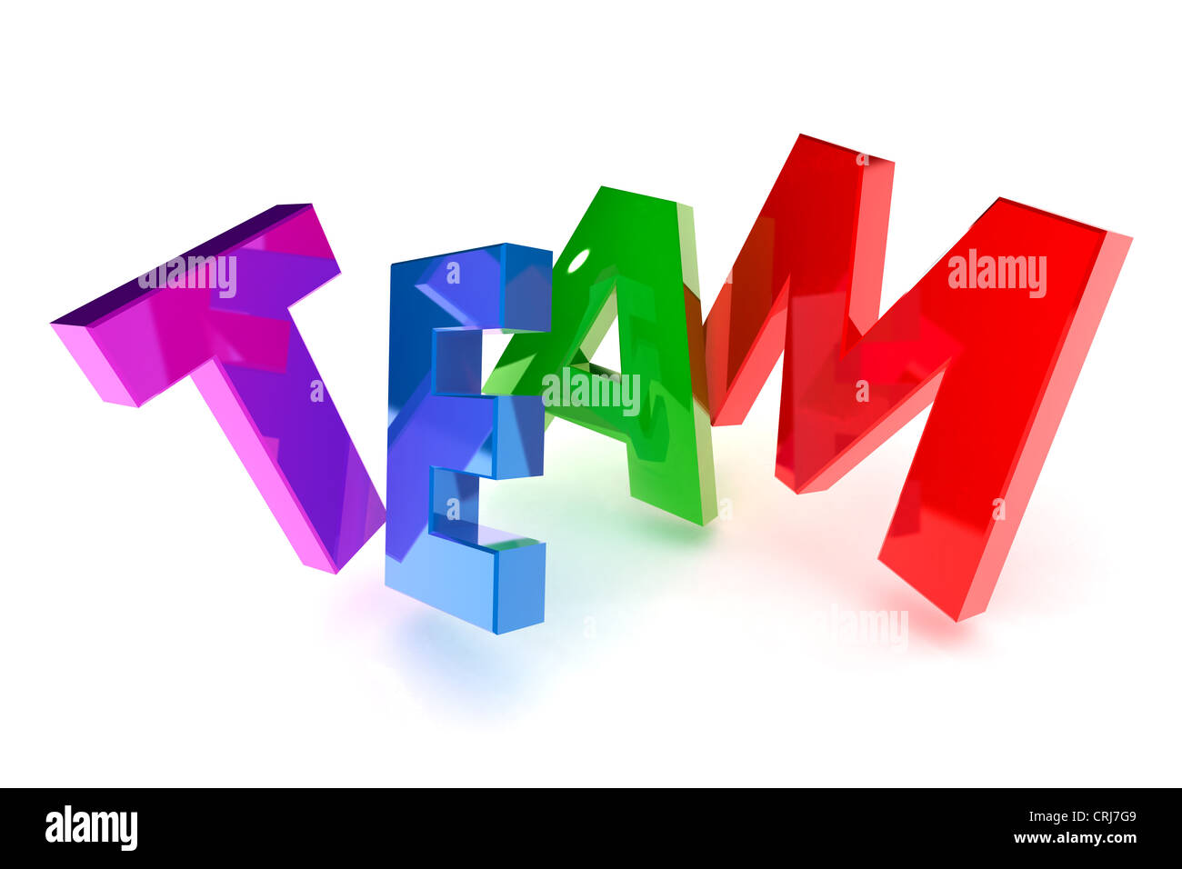 A Colourful 3d Rendered Team Concept Illustration Stock Photo - Alamy