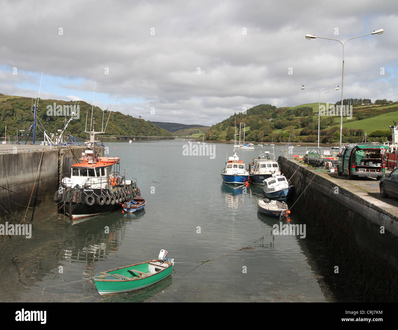 Boats in the harbour at Union Hall, County Cork, Ireland Stock Photo ...