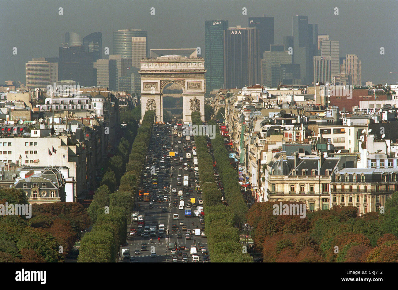 View of the Arc De Triomphe in Paris Stock Photo - Alamy