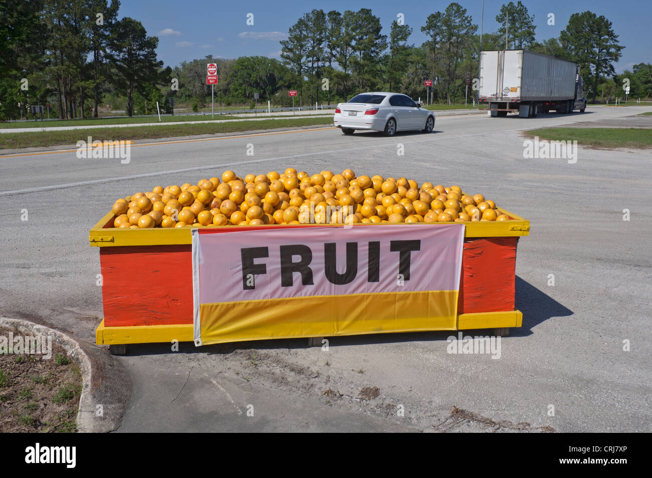Roadside fruit stand along the I-75 corridor in North Florida Stock ...