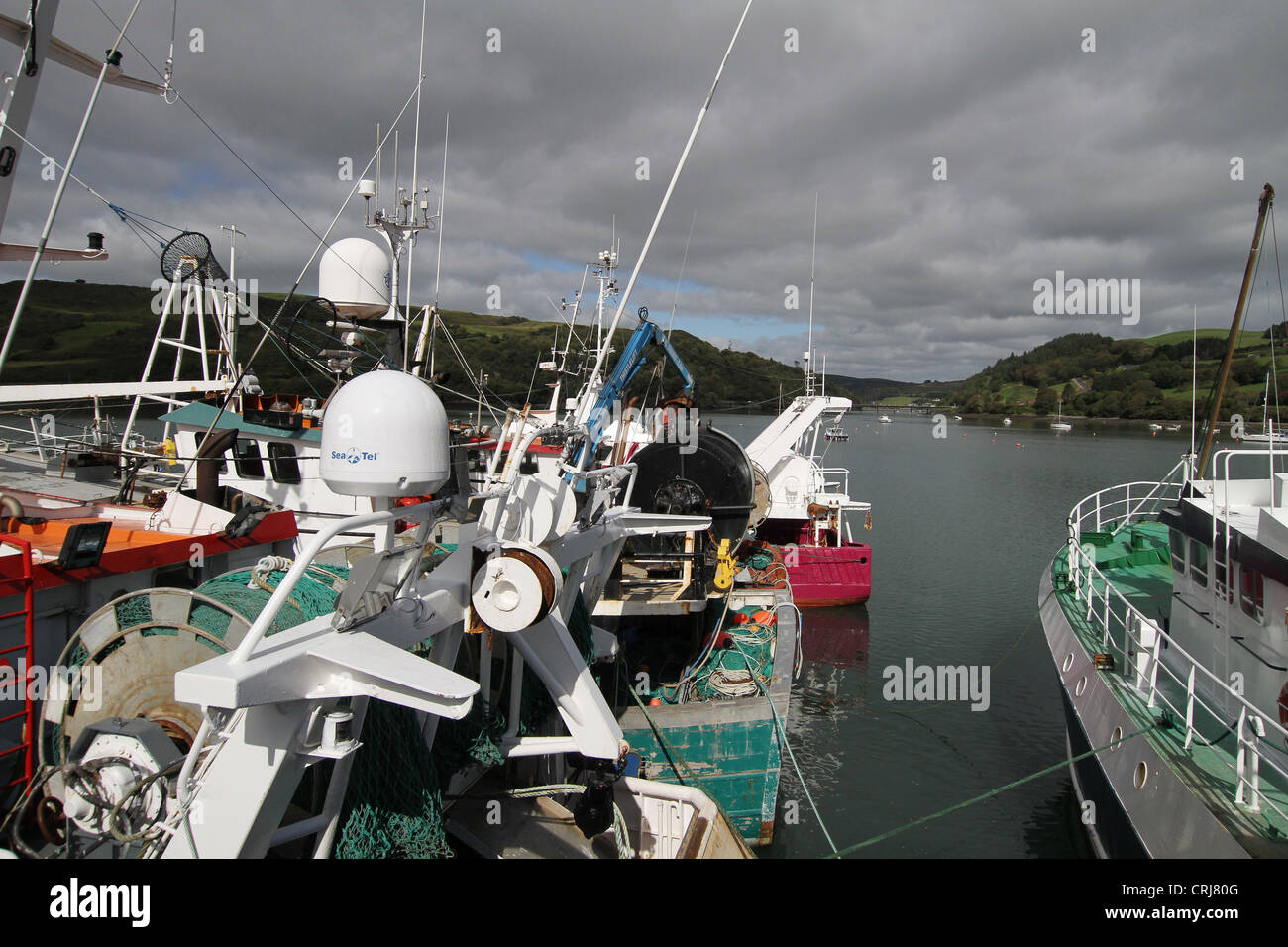 Boats in the harbour at Union Hall, County Cork, Ireland Stock Photo ...