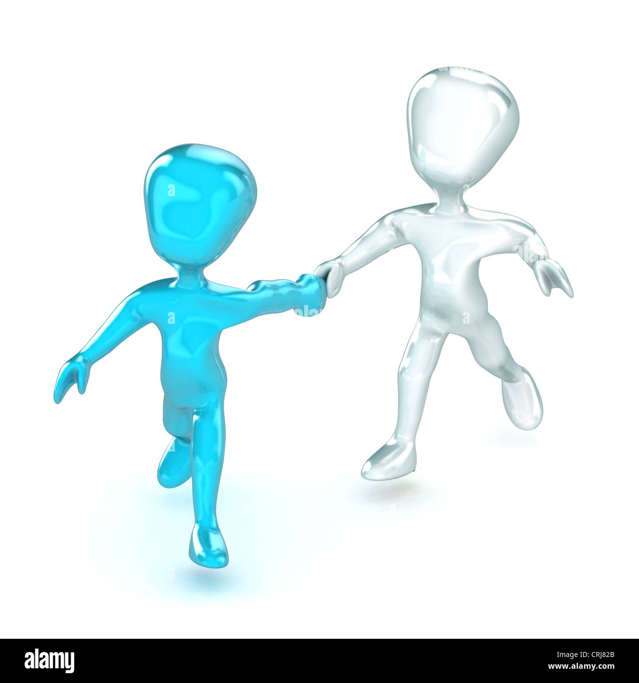 A Colourful 3d Rendered Helping Concept Illustration Stock Photo - Alamy