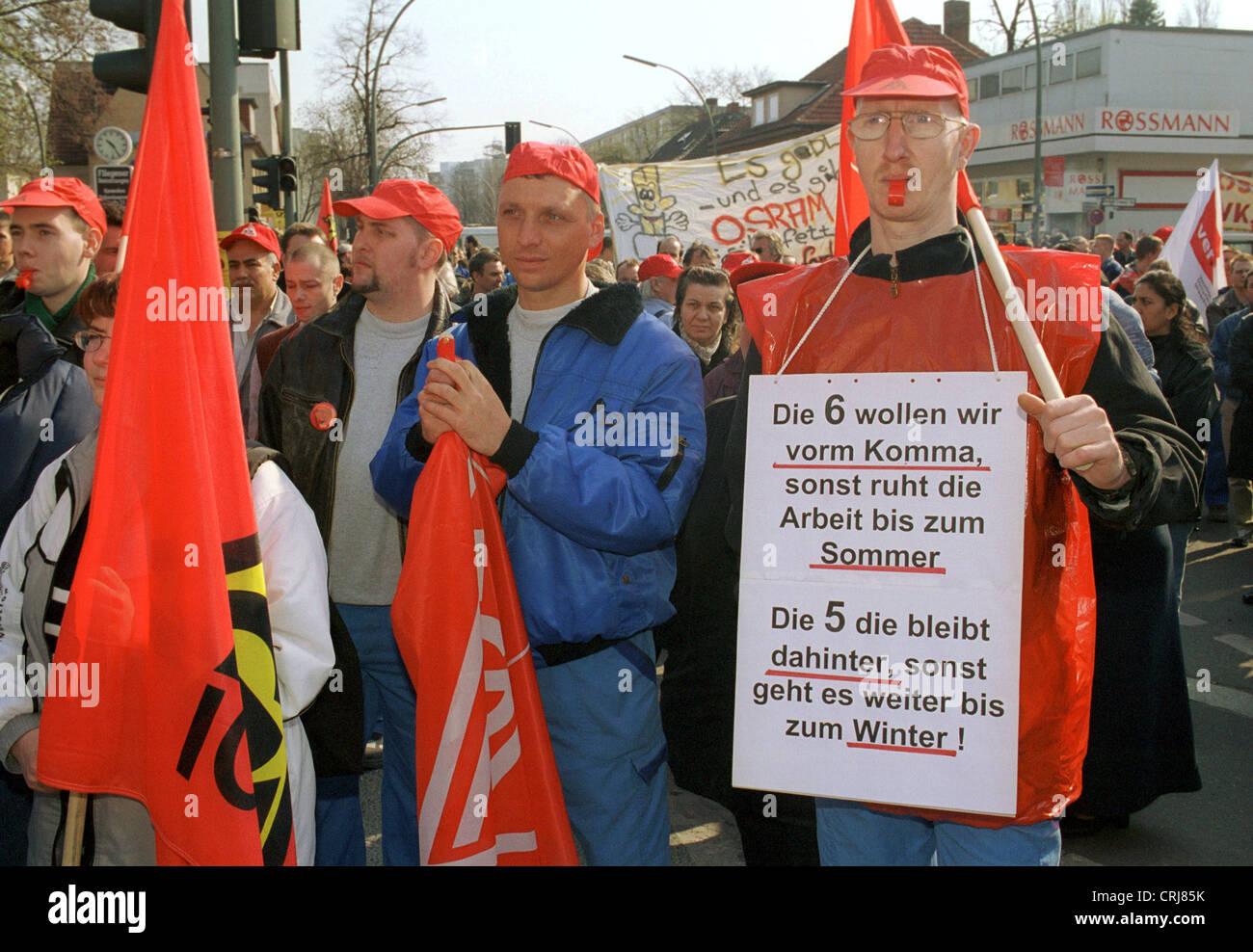 Berlin, warning strike, IG Metall Stock Photo - Alamy